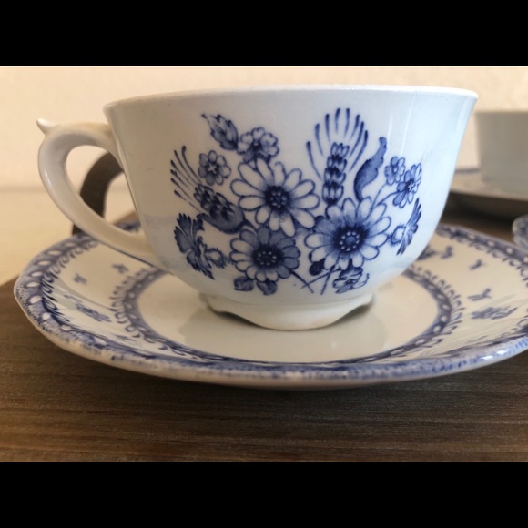 Arabia Suomi | Dining | Set Of 6 Blue And White Tea Cups And Saucer ...